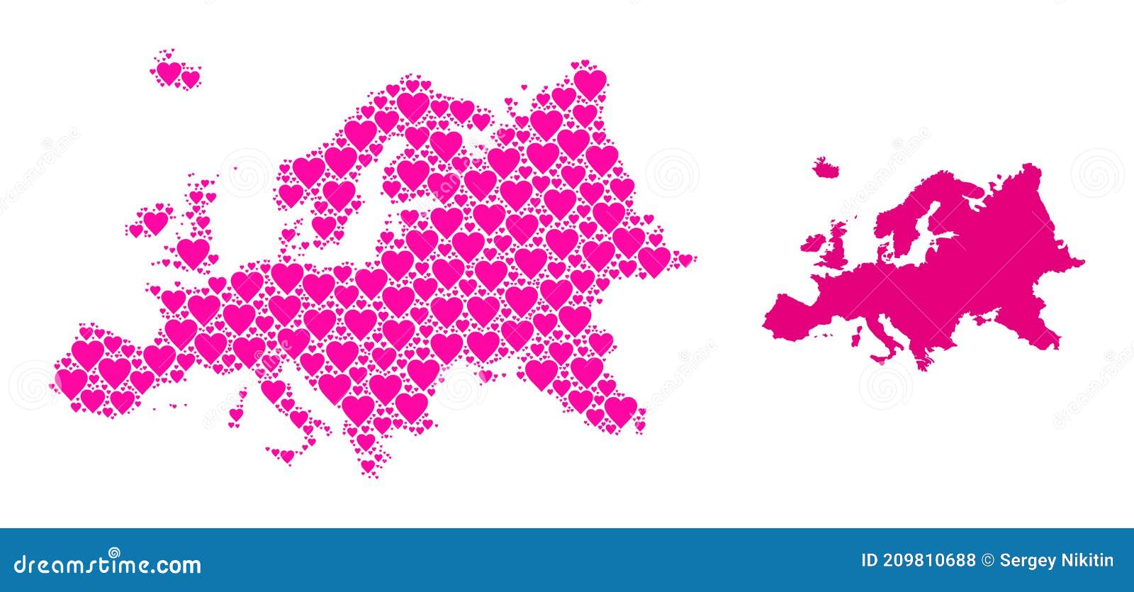Pink Lovely Pattern Map of Europe Stock Vector - Illustration of ...