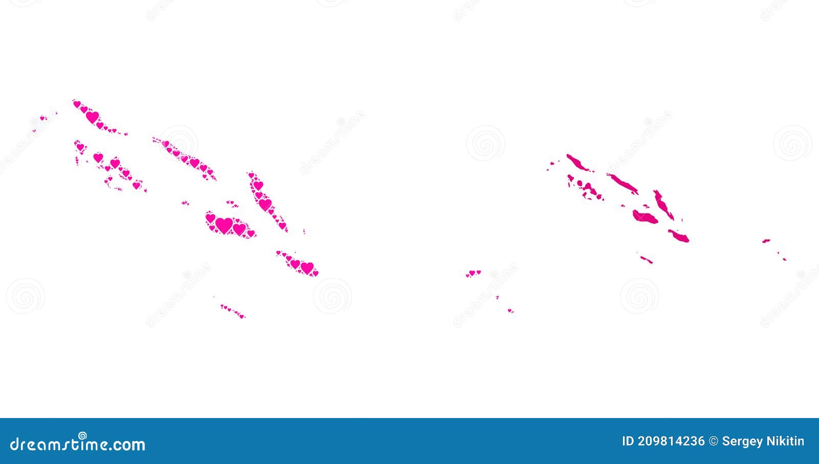 Pink Lovely Pattern Map of Solomon Islands Stock Vector - Illustration ...