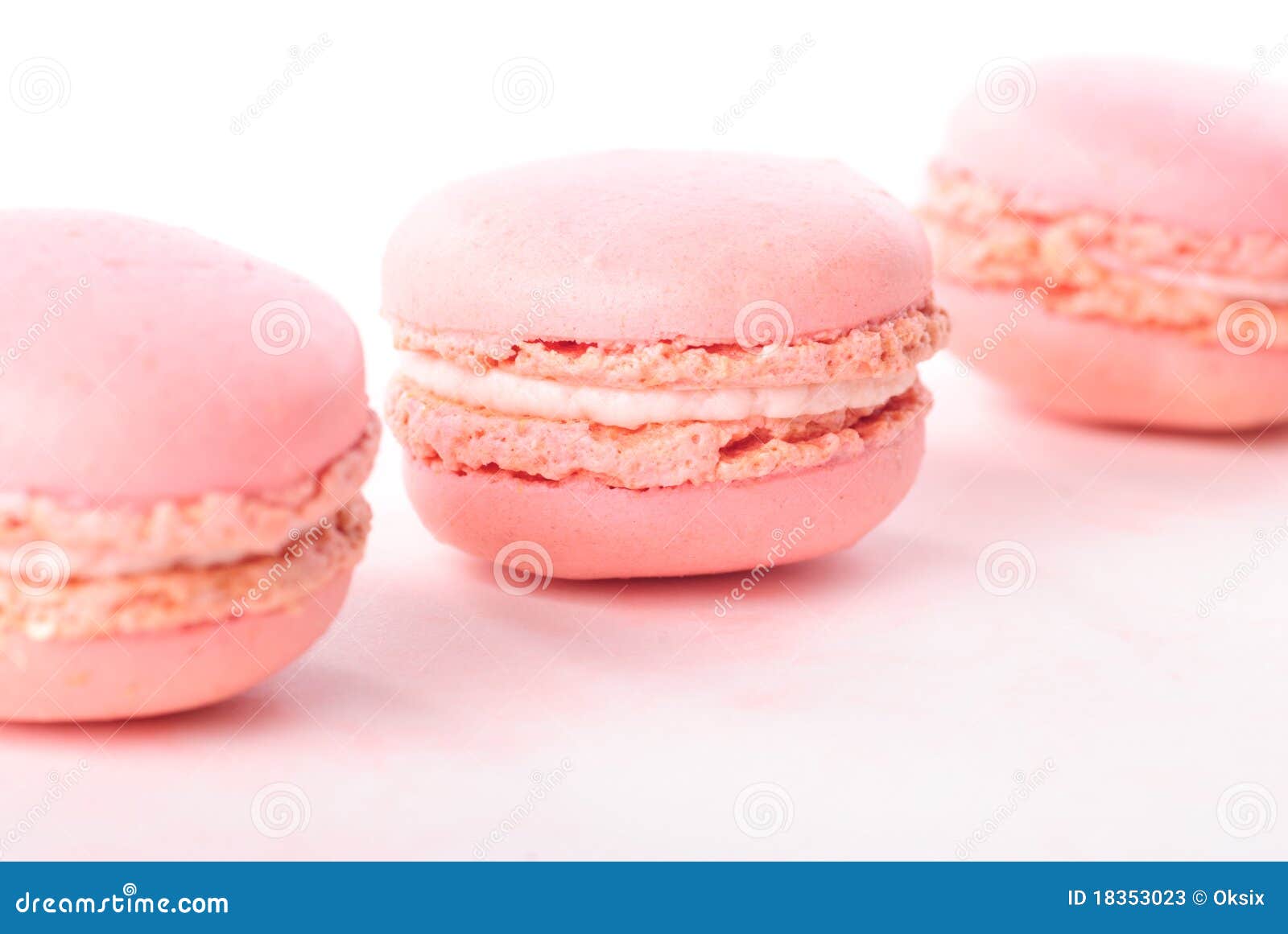 Pink macaroones stock image. Image of isolated, studio - 18353023