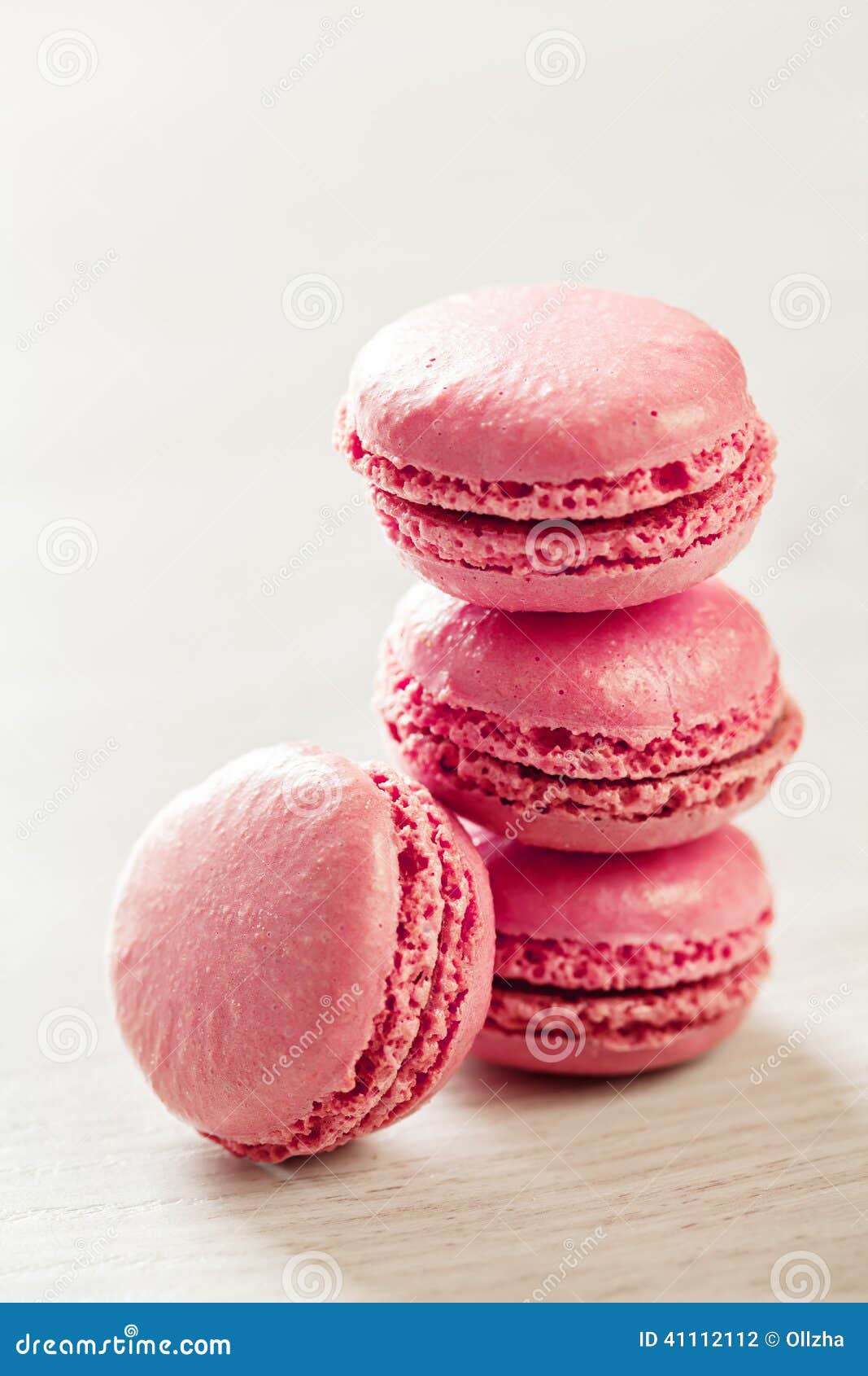 Pink Macaroons French Sweets Stack Stock Photo - Image of cake, snack ...