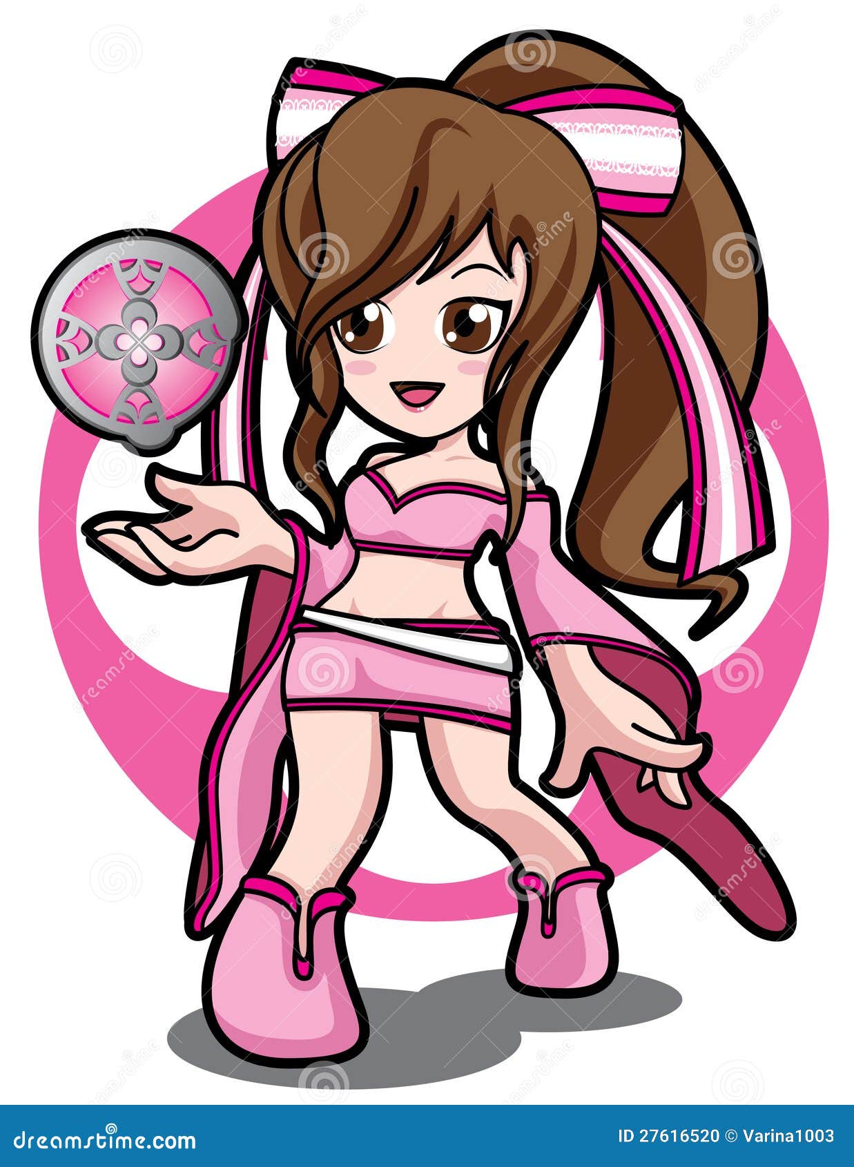 Pink Magic Game Girl Stock Photo - Image: 27616520