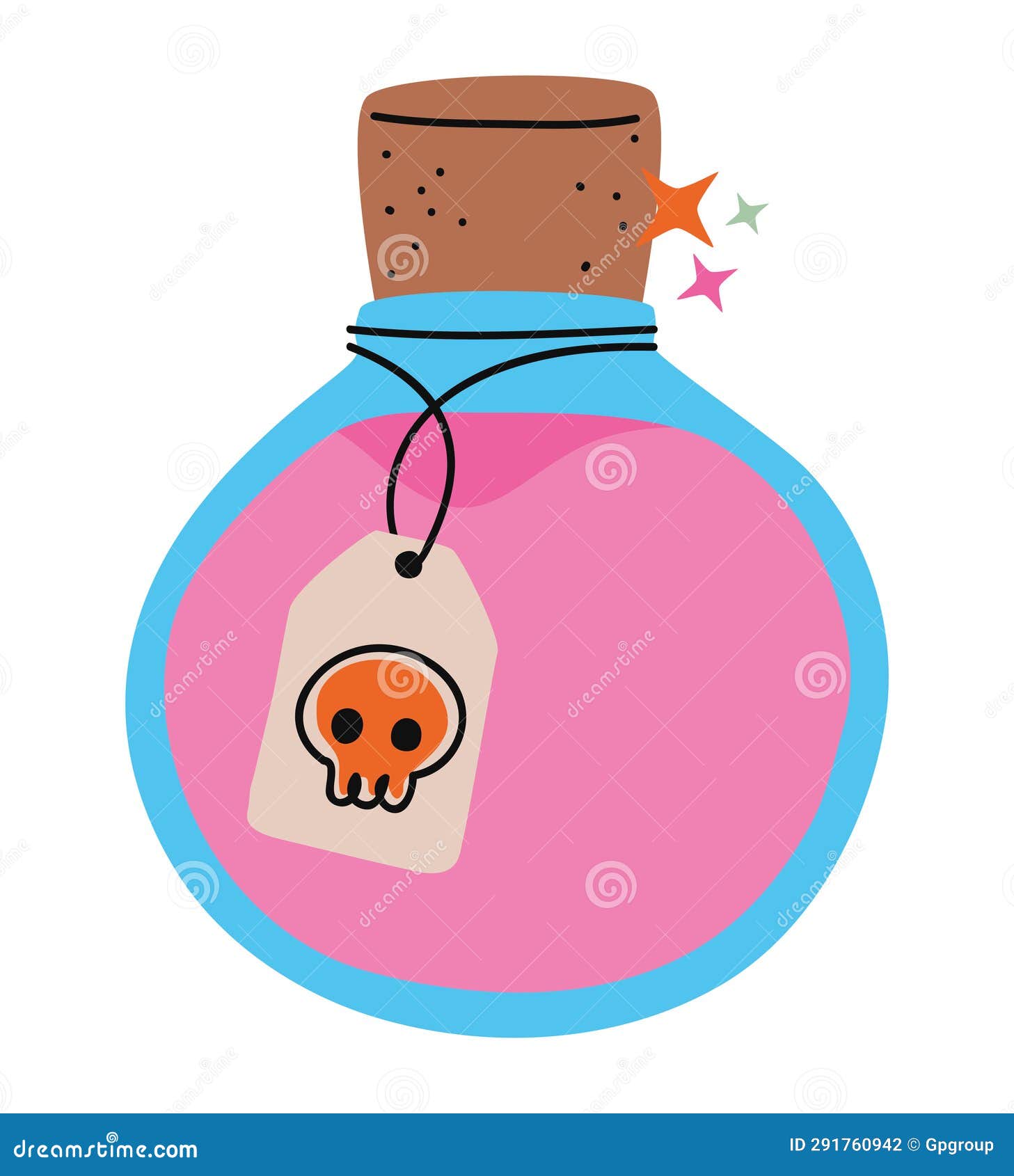Pink magic potion stock vector. Illustration of magic - 291760942