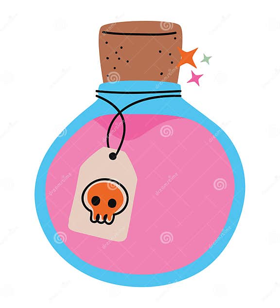 Pink magic potion stock illustration. Illustration of magic - 291760942