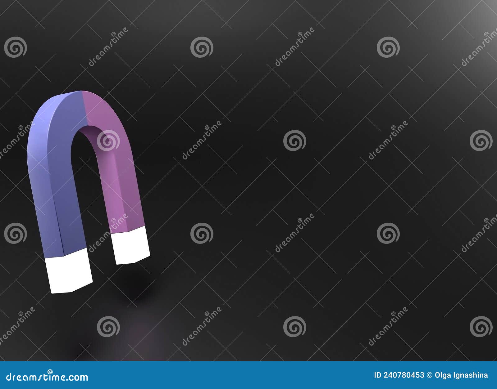 Pink Magnet 3d Illustration Stock Illustration - Illustration of symbol ...