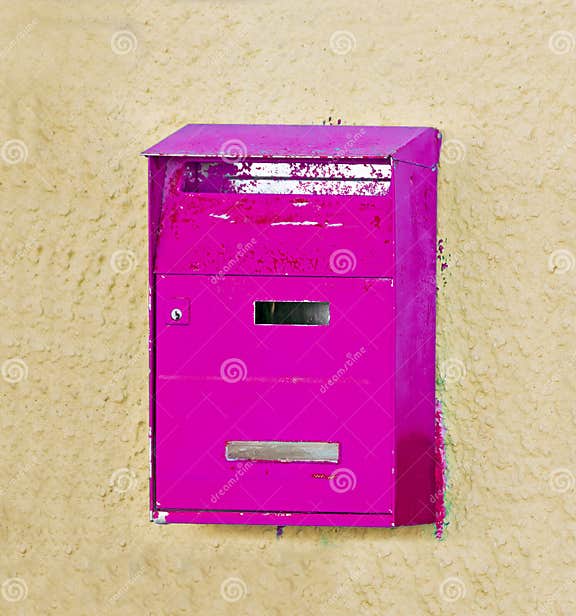 Pink mailbox stock photo. Image of house, communication - 37509454