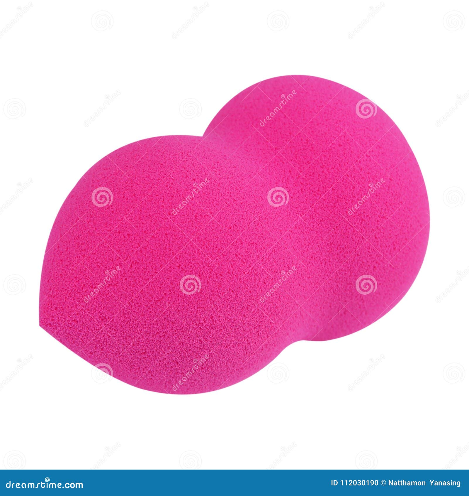 Pink Makeup Sponge Isolated on White Background. Stock Photo - Image of ...