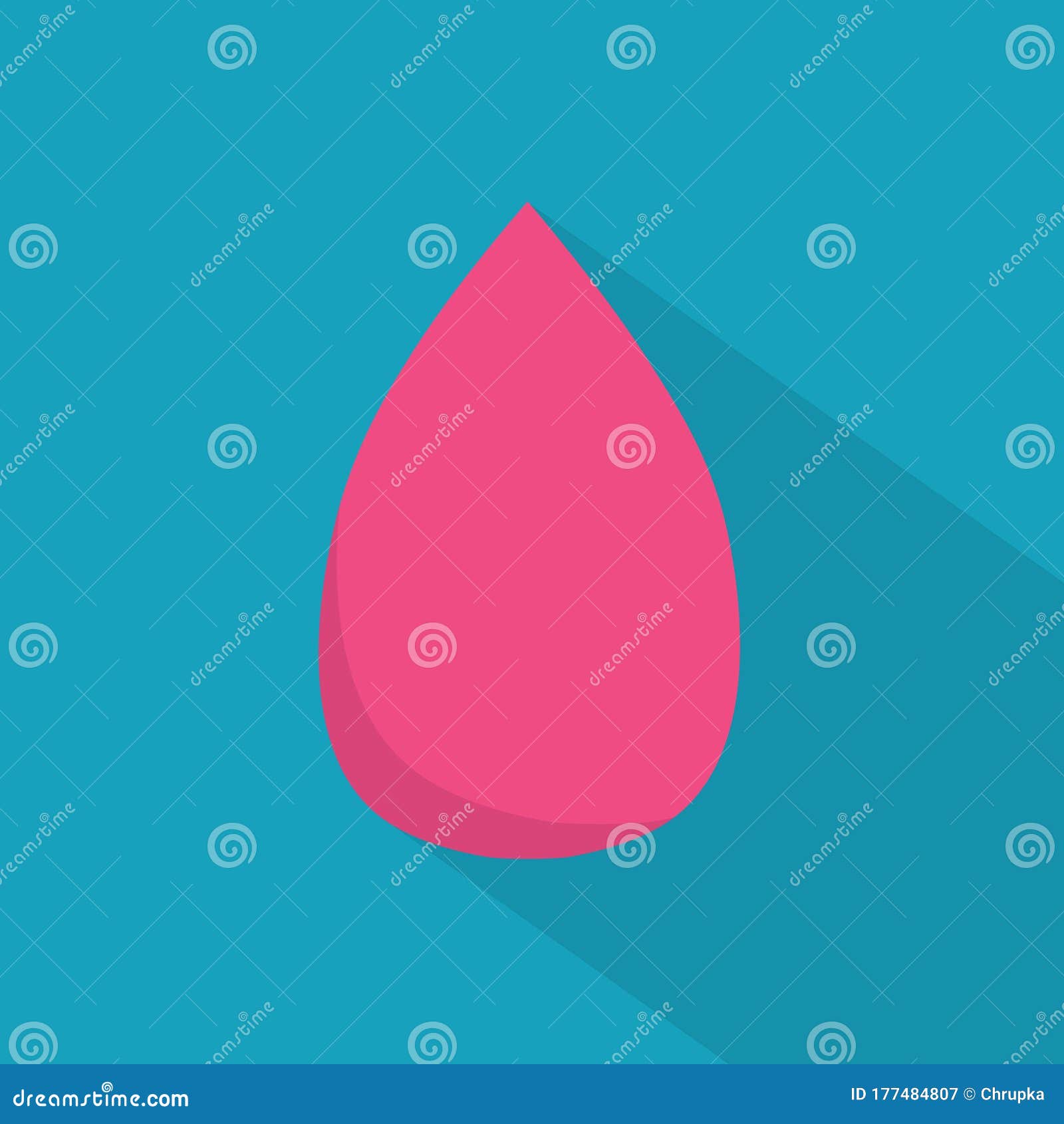 Pink makeup sponge stock vector. Illustration of flat - 177484807