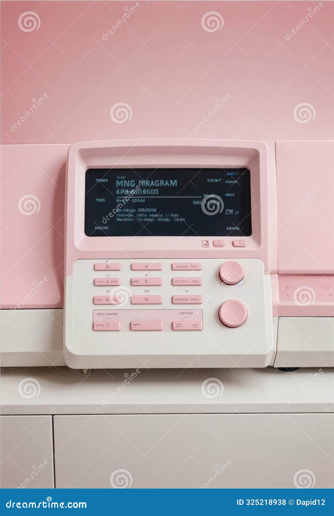A Pink Mammogram Machine with a Digital Display on Top Stock ...