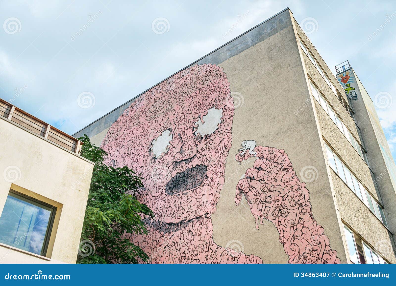 Pink man editorial photography. Image of outdoors, exterior - 34863407