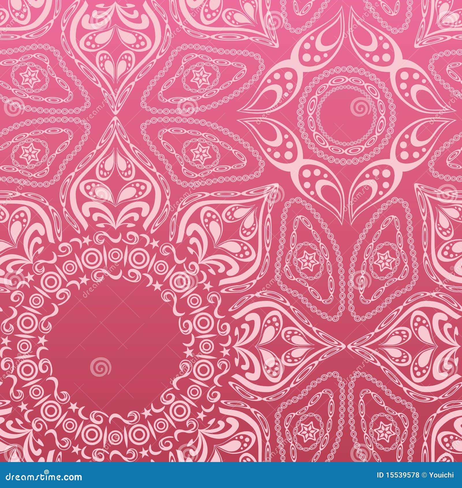 Pink mandala pattern stock vector. Illustration of antique - 15539578