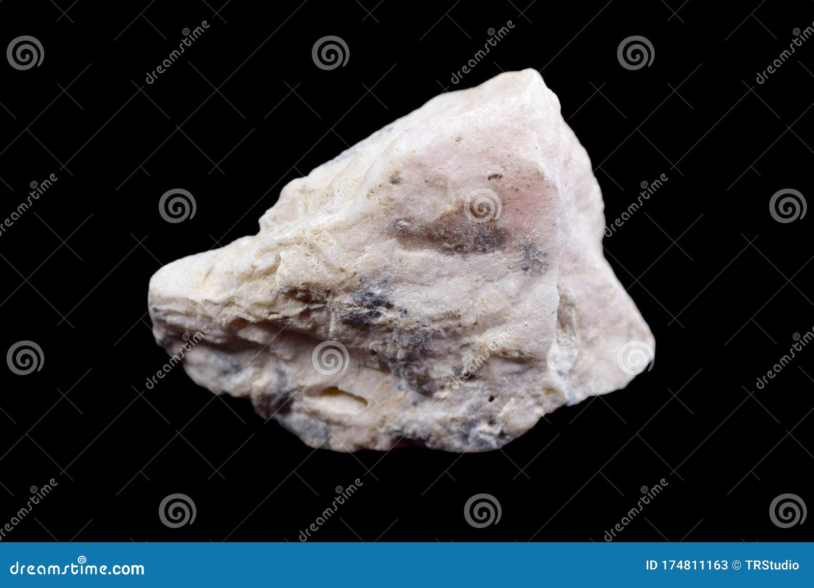 Pink Mangano Calcite stock image. Image of black, geology - 174811163