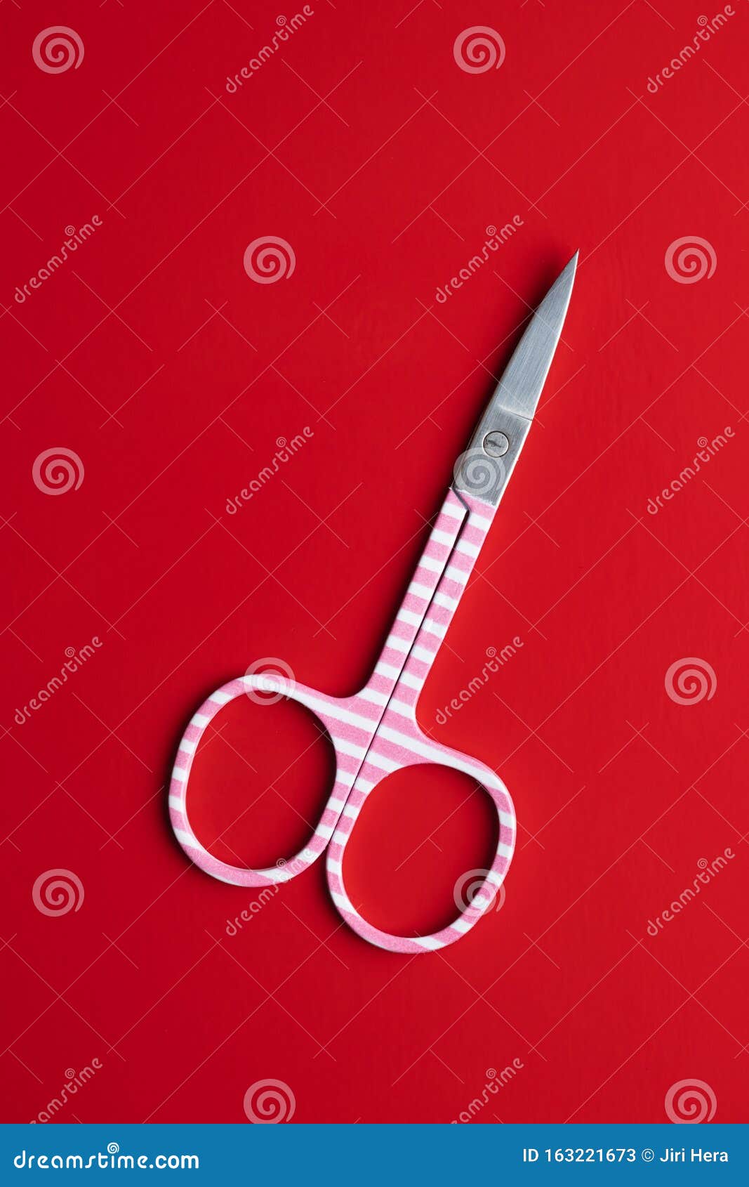 Pink manicure scissors stock image. Image of nail, manicured - 163221673