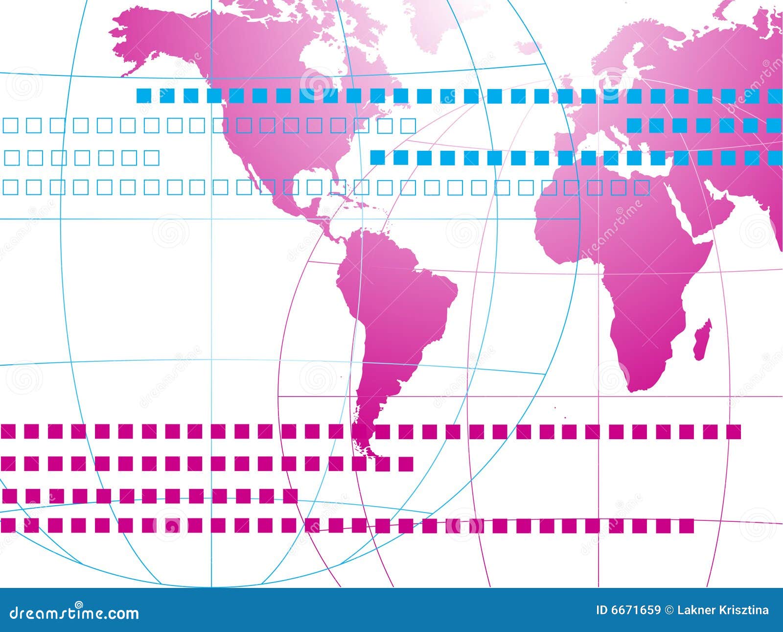 Pink map stock vector. Illustration of blue, sphere, digital - 6671659
