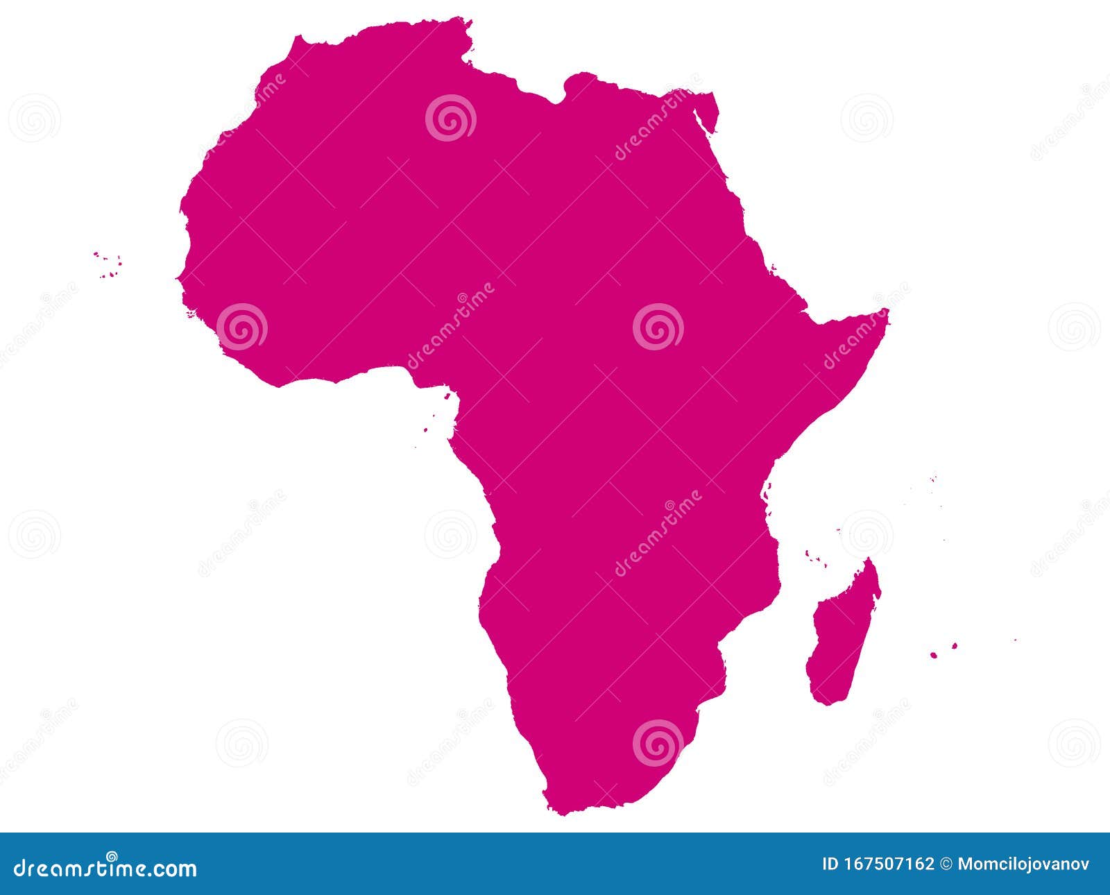 Pink map of Africa stock vector. Illustration of germany - 167507162