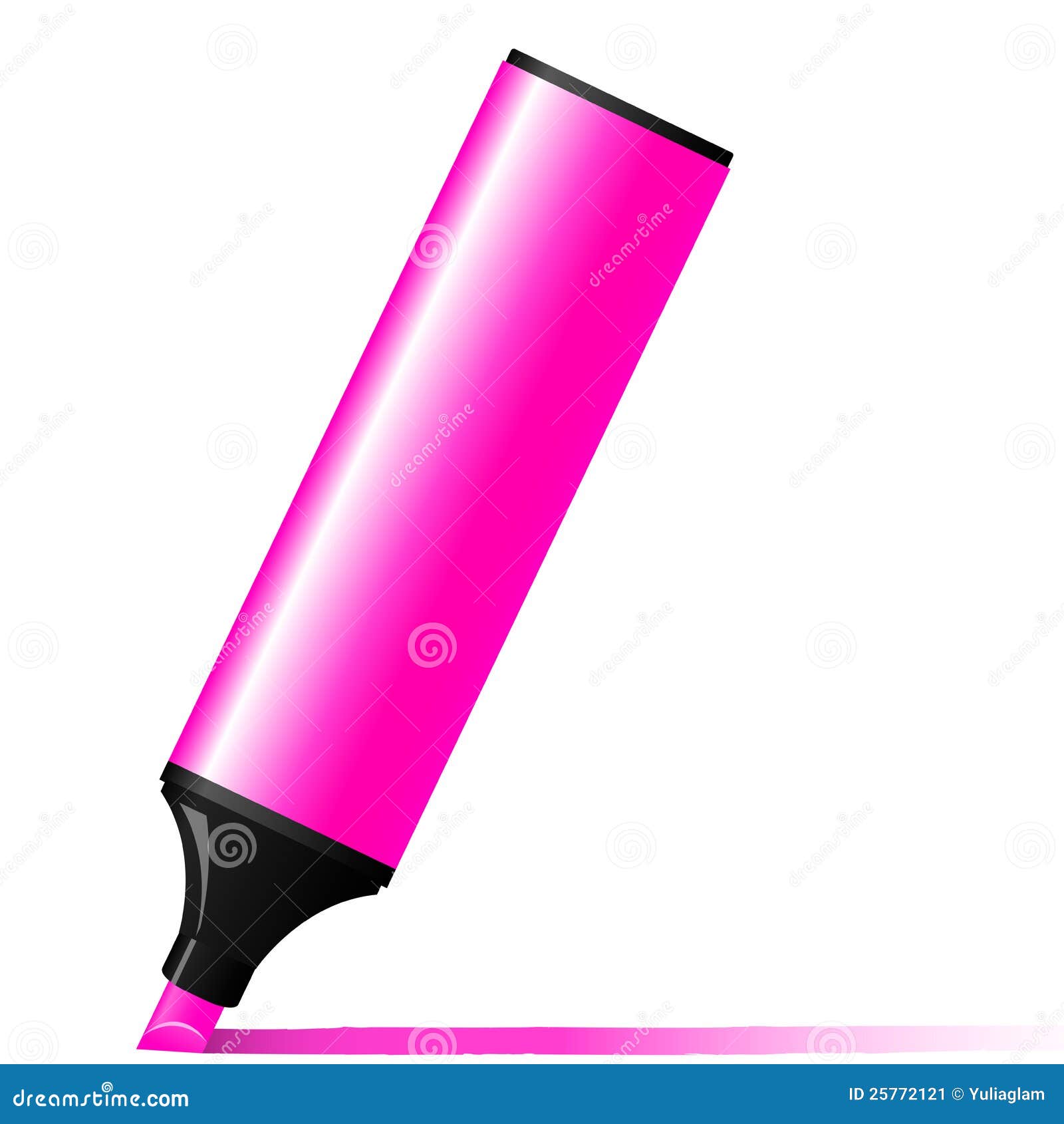 Pink marker stock vector. Illustration of neon, messy - 25772121