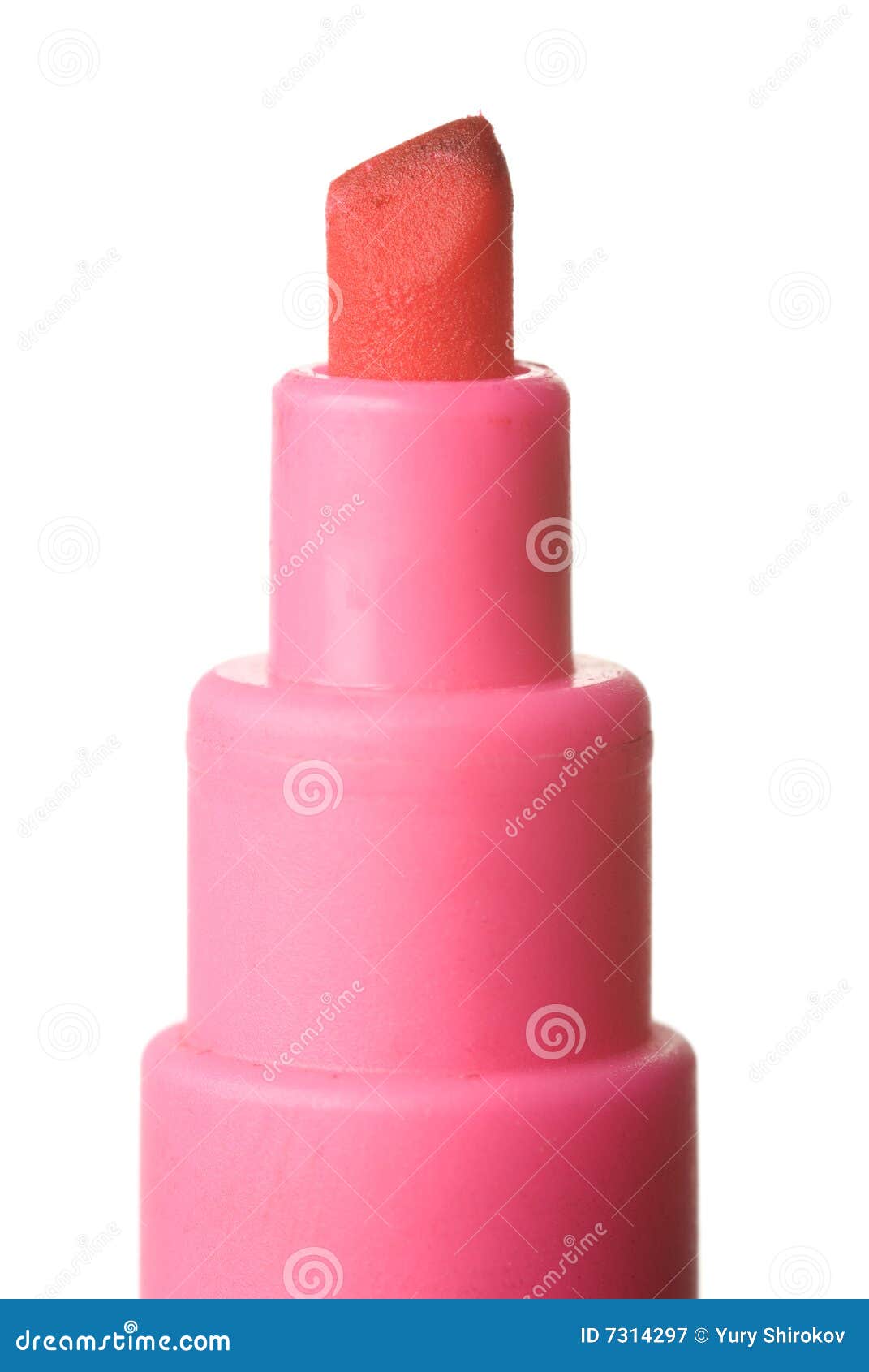 Pink marker stock image. Image of highlighter, macro, plastic - 7314297