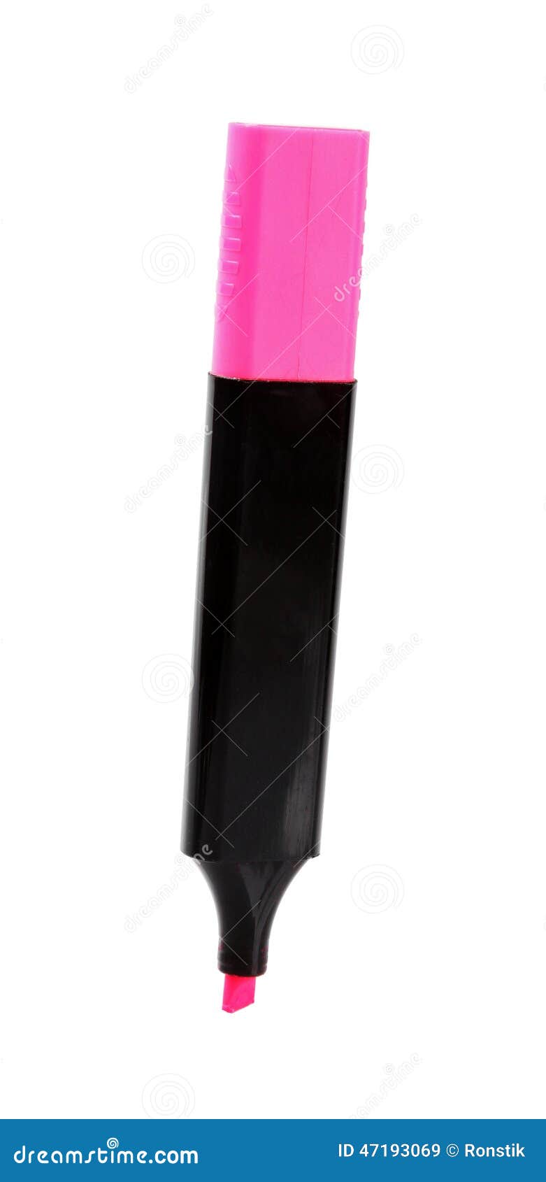 Pink Marker Isolated on White Stock Image - Image of graphic ...