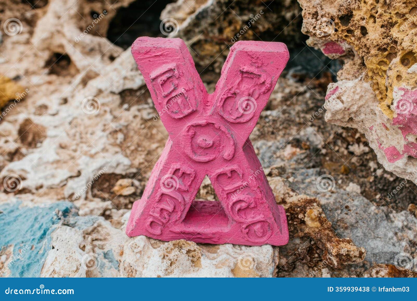 Pink X Marks the Spot, Exploring Urban Art and Hidden Gems Stock Photo ...