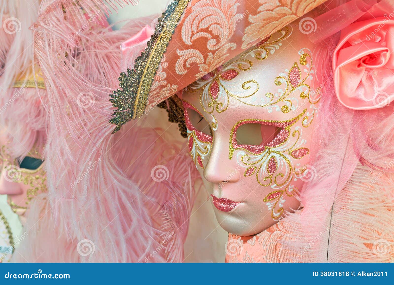 Pink masks stock photo. Image of detail, artistic, pair - 38031818
