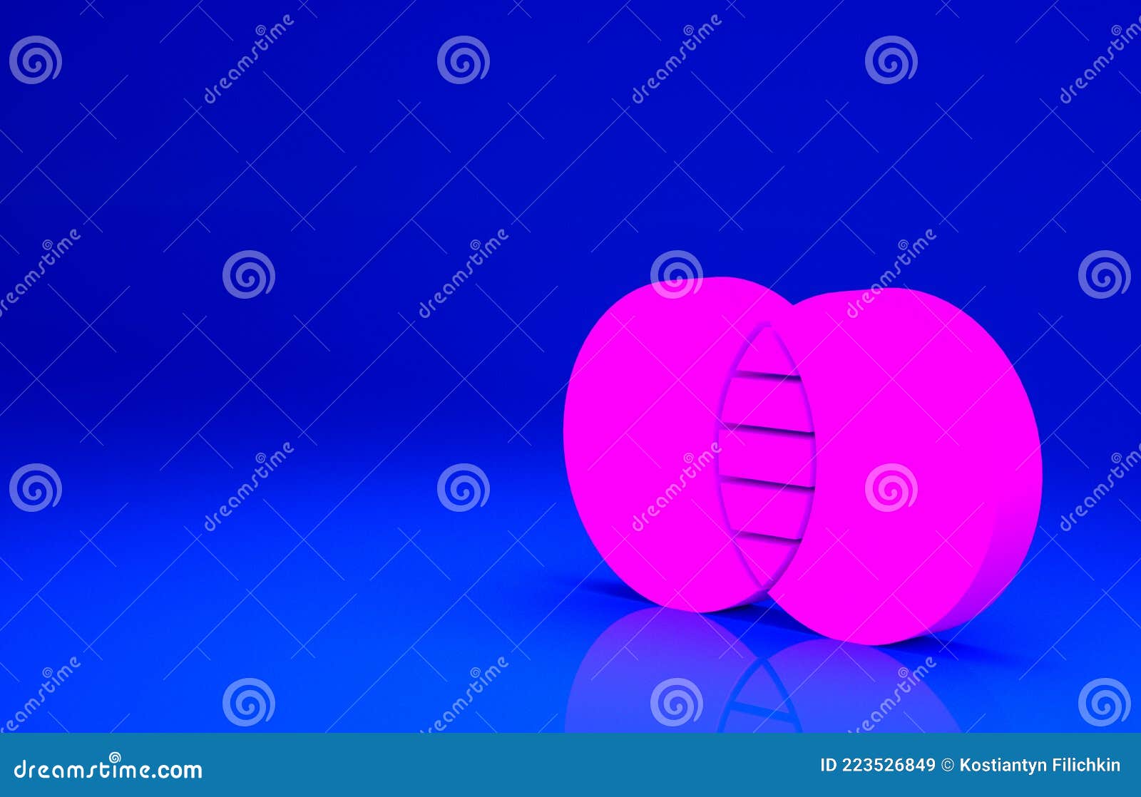 Pink Mathematics Sets a and B Icon Isolated on Blue Background ...