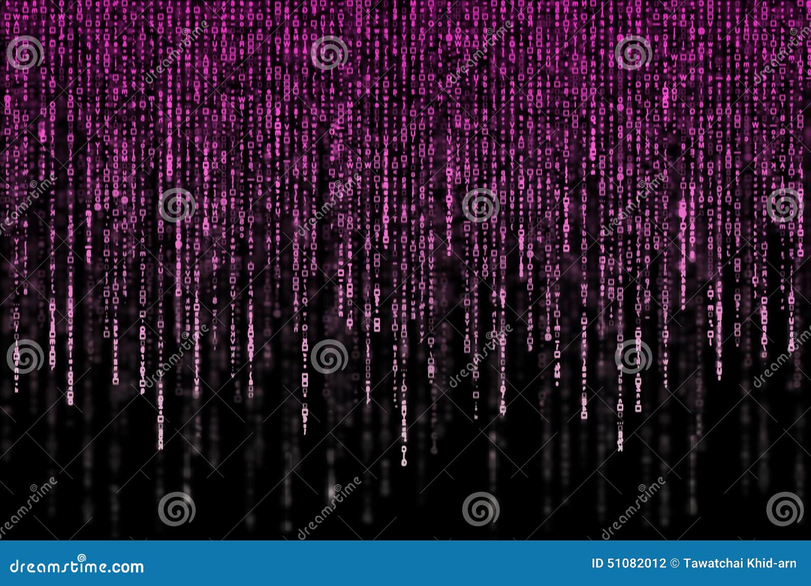 Pink Matrix on the Dark Background Stock Illustration - Illustration of ...
