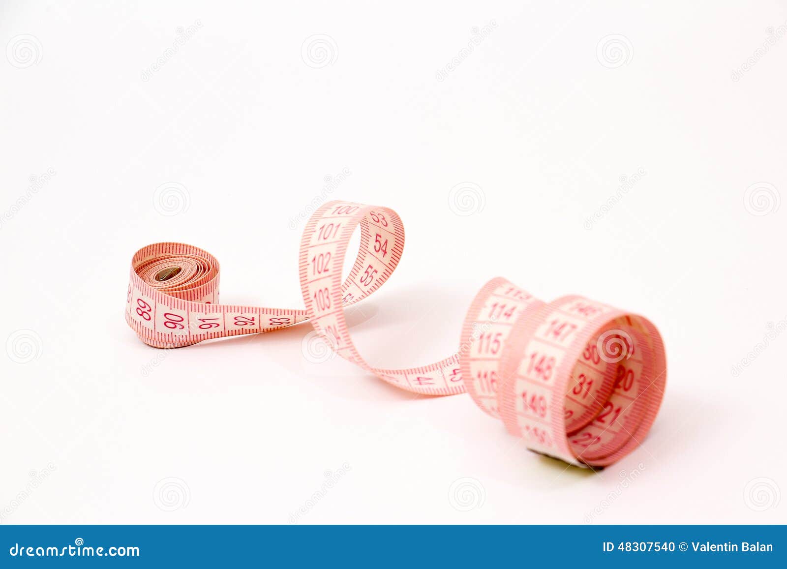 Pink measure tape stock photo. Image of millimeter, long - 48307540
