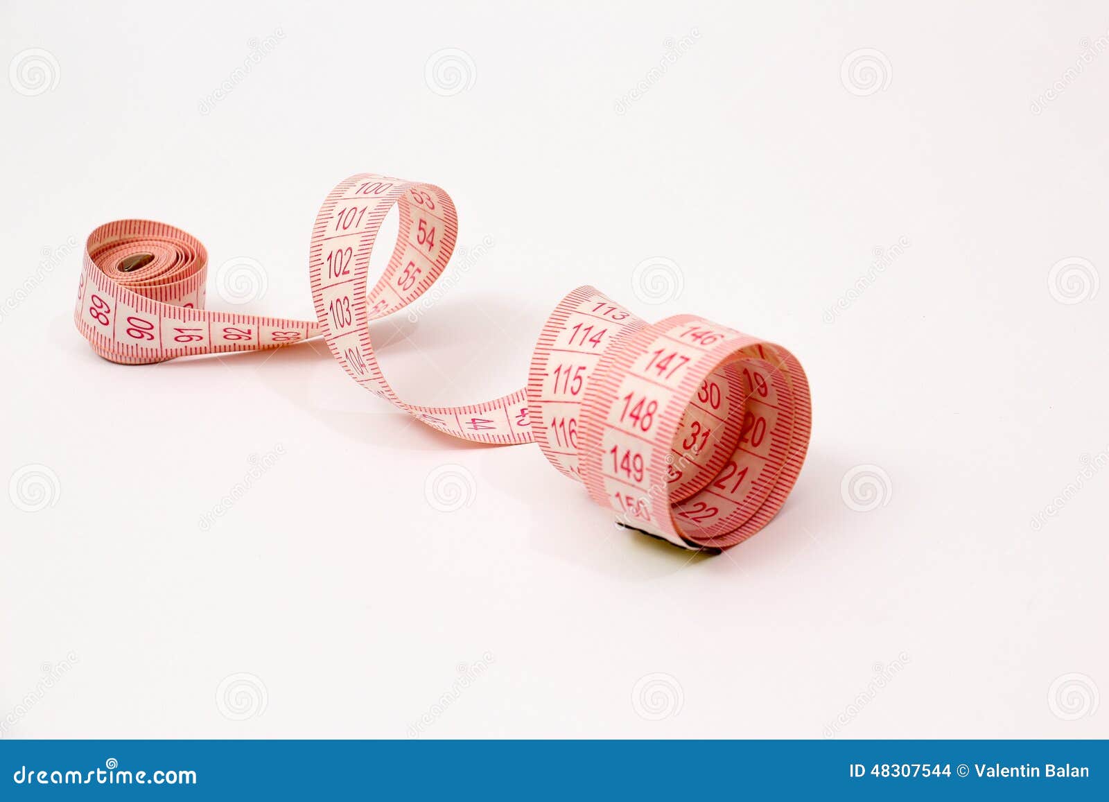 Pink measure tape stock photo. Image of millimeter, measurement - 48307544