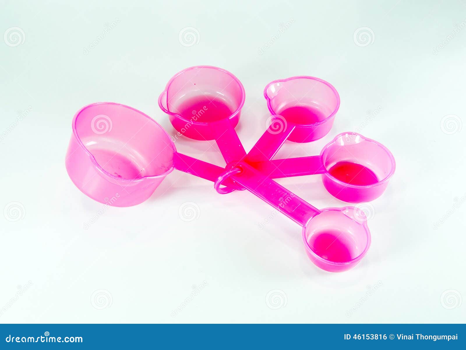 Pink Measuring Plastic Spoons Isolated Stock Photo - Image of orange ...