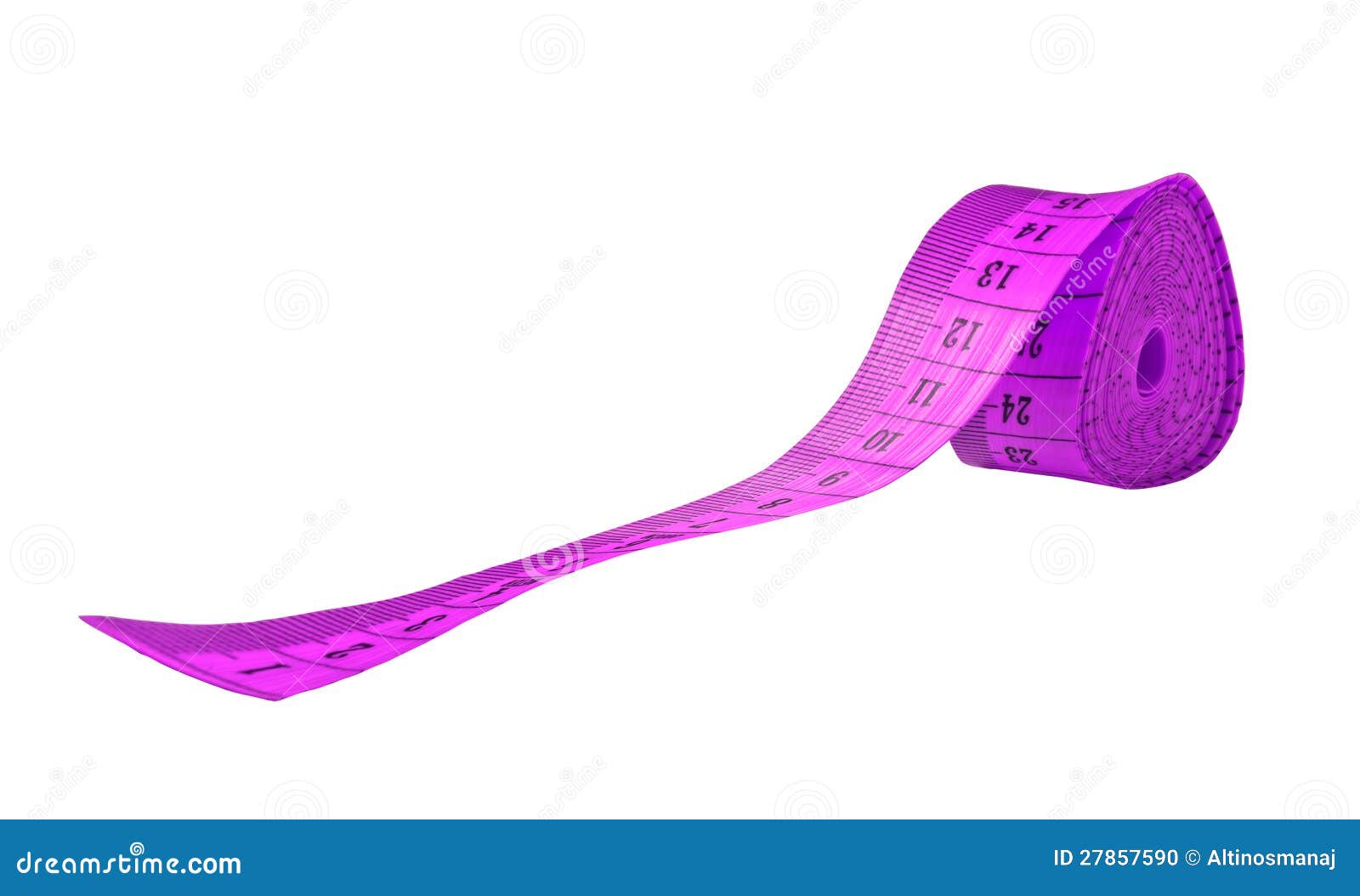 Pink Measuring Tape - Clipping Path. Isolated Stock Photo - Image of ...