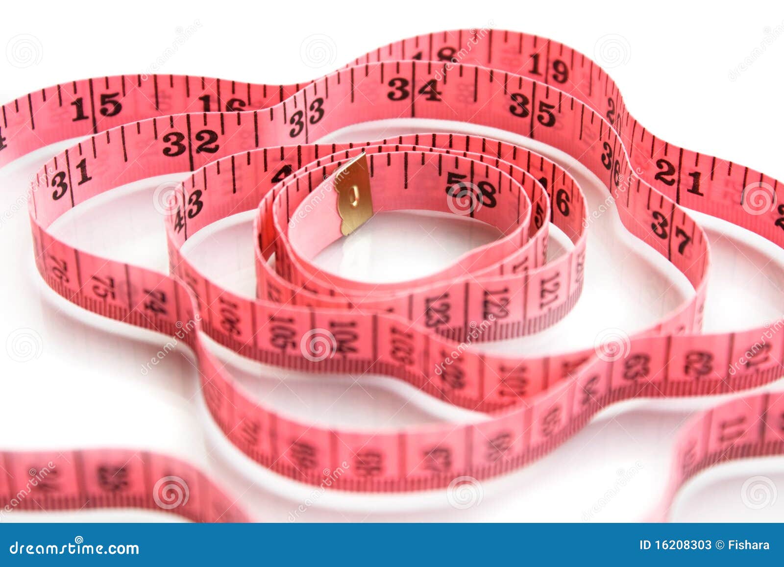 Pink Measuring Tape on White Stock Image - Image of height, health ...