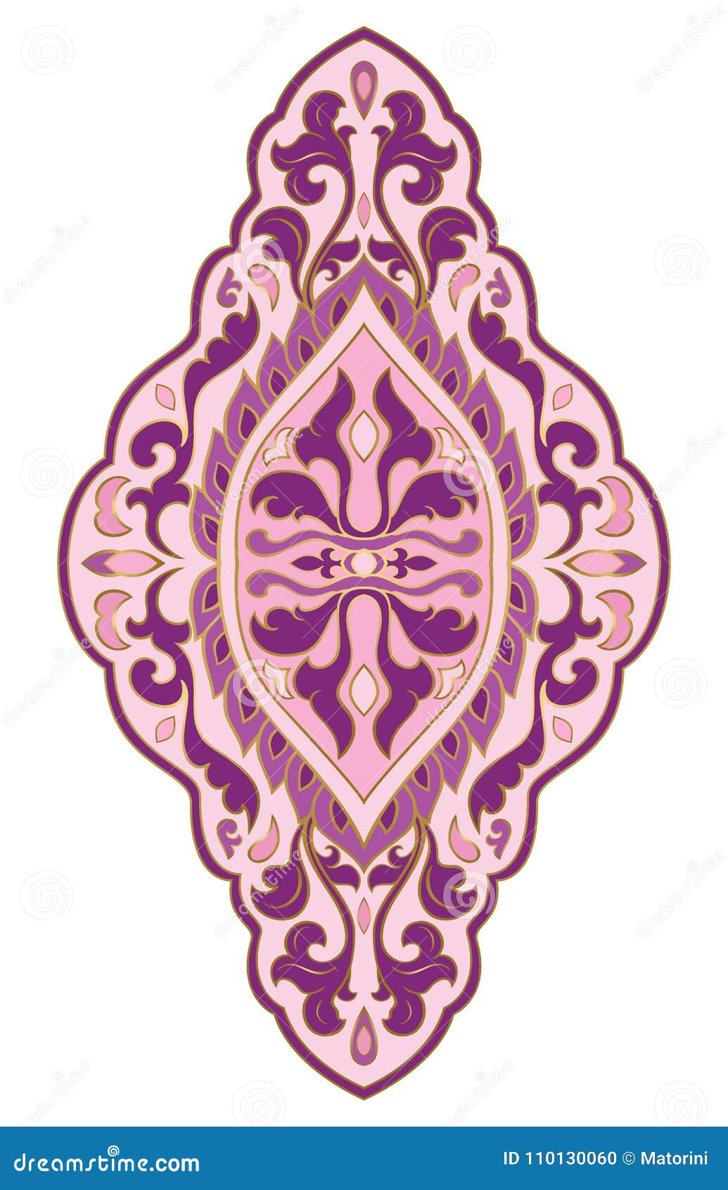 Pink medallion for design. stock vector. Illustration of abstract ...