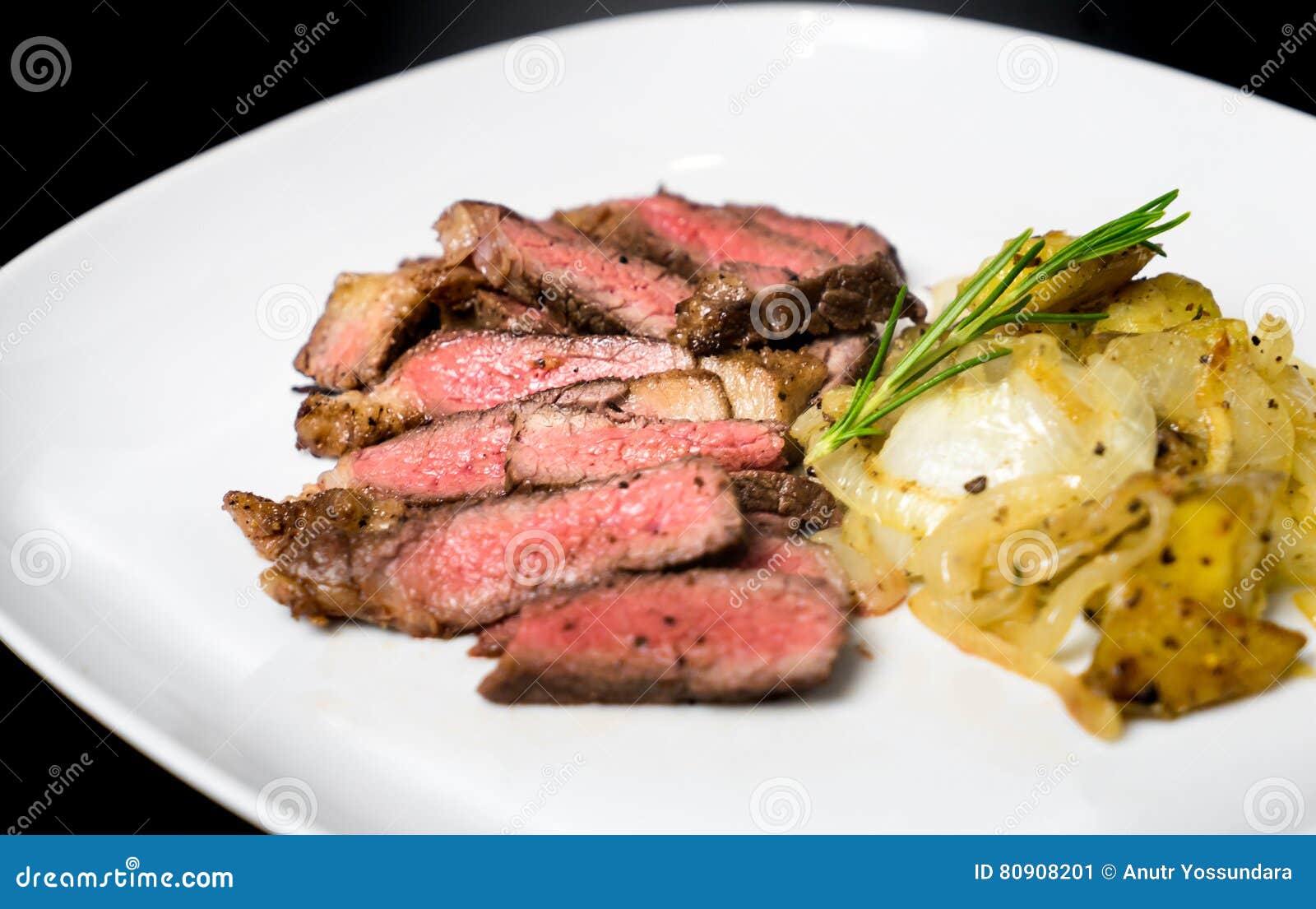 Pink Medium Rare Beef Steak Stock Image - Image of roast, filet: 80908201