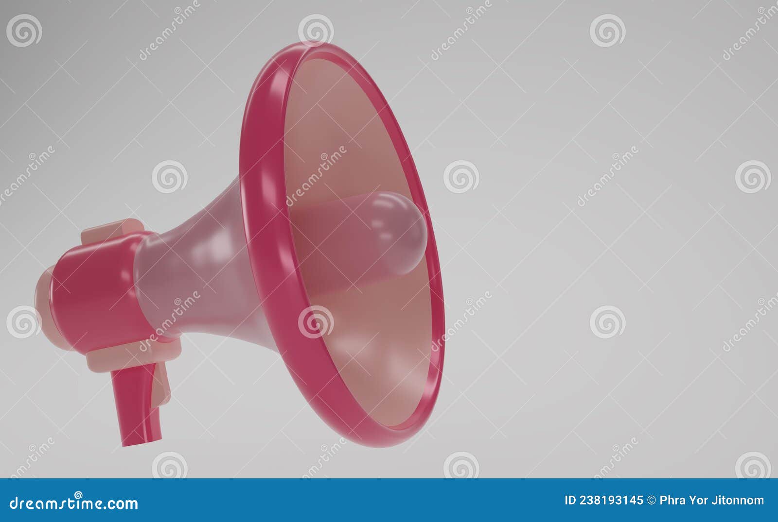 Pink Megaphone Isolate On White Background With Copy Space For Texts ...