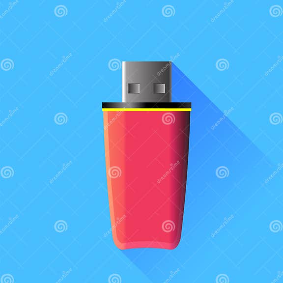 Pink Memory Stick stock vector. Illustration of accessory - 54222918
