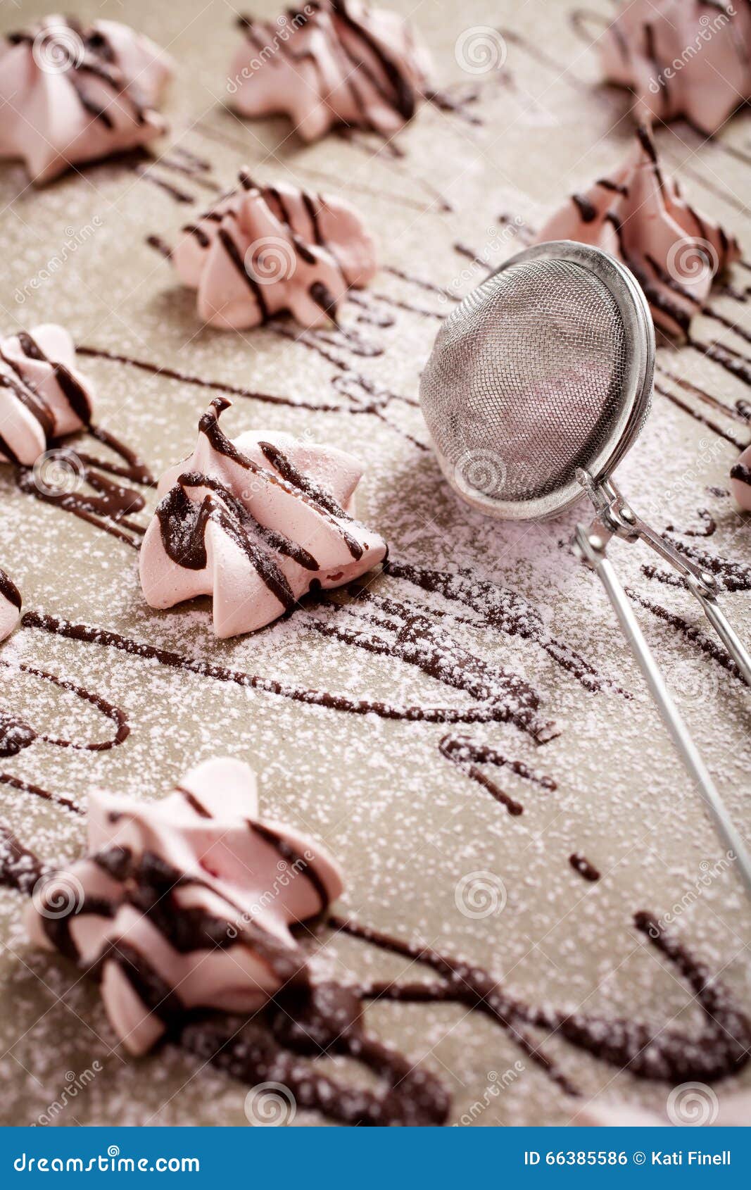 Pink meringues stock photo. Image of focus, fragility - 66385586