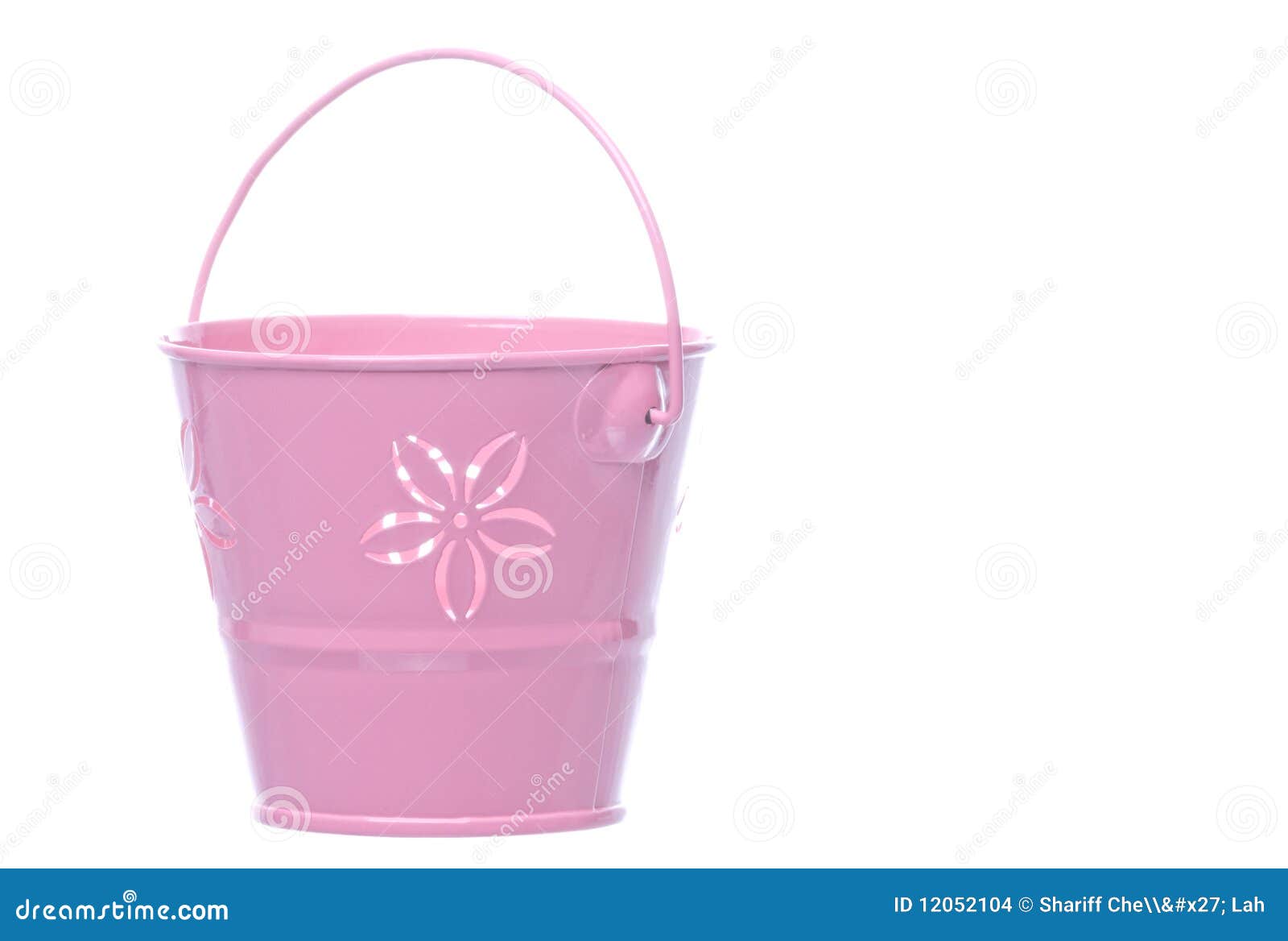 Pink Metal Pail Isolated stock photo. Image of buckets - 12052104