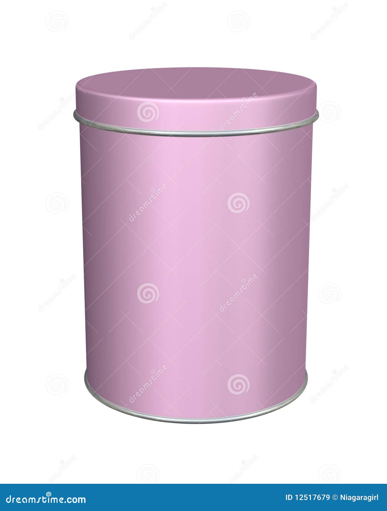 Pink Metal Round Tin stock illustration. Illustration of object - 12517679