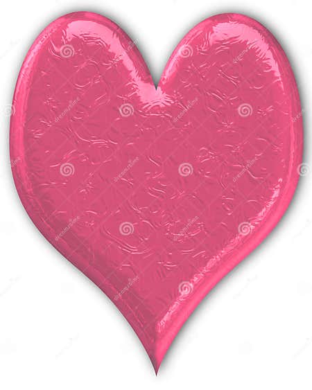 Pink Metallic Heart Embossed Stock Illustration - Illustration of ...