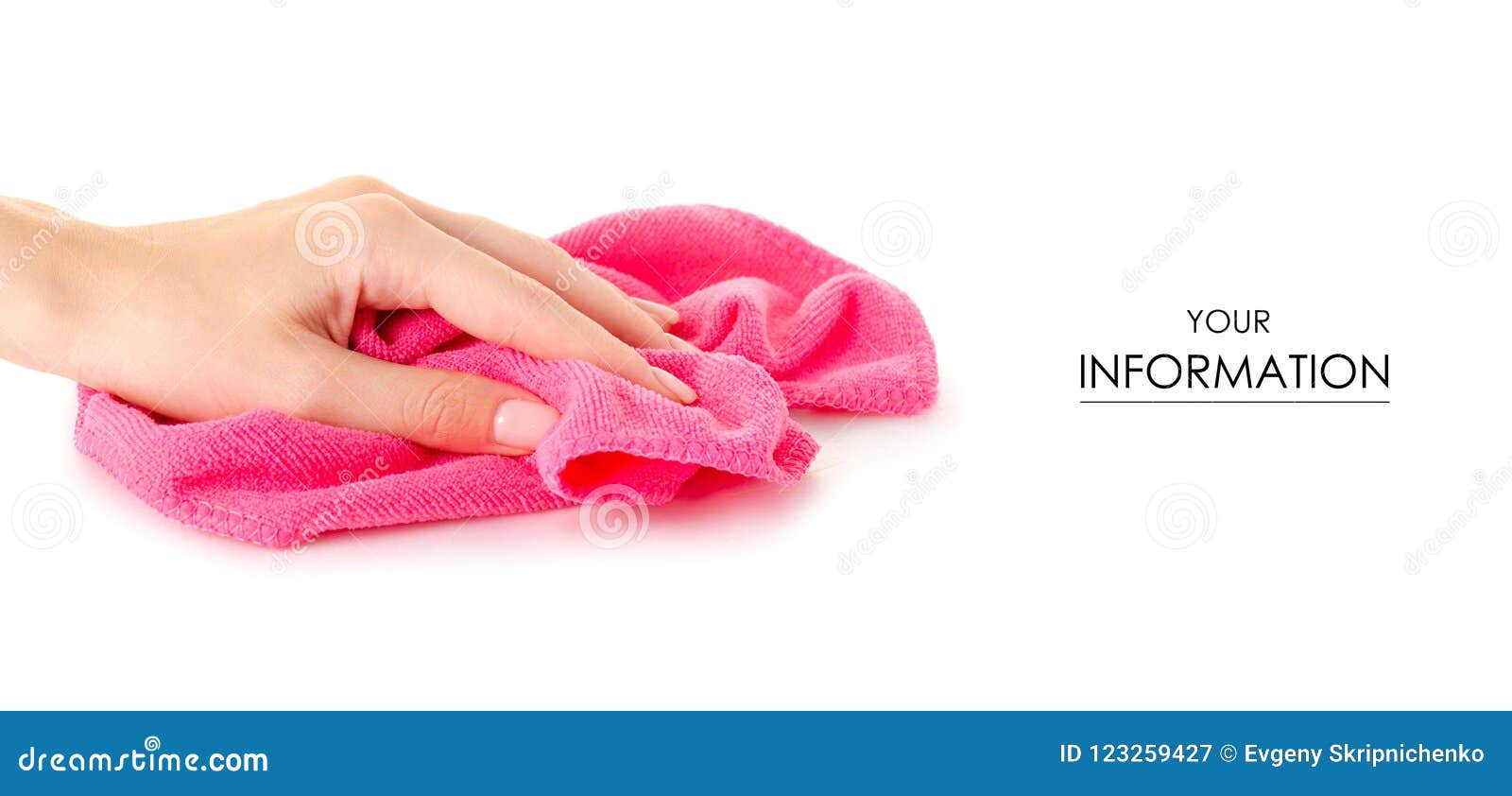 The Pink Microfibre Rag Cloth in Hand Pattern Stock Image - Image of ...