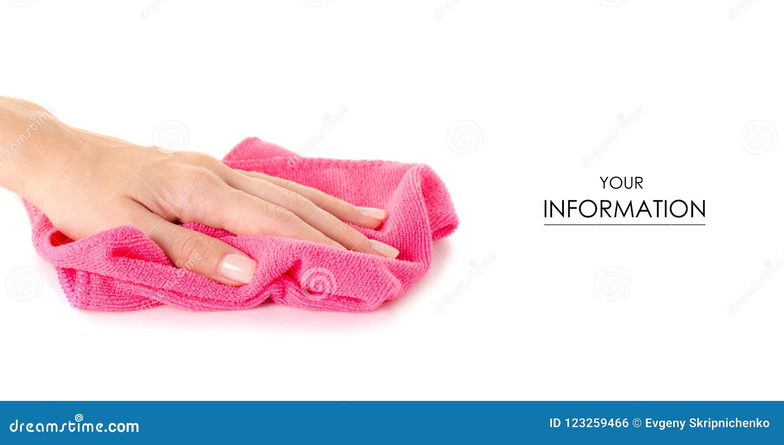 The Pink Microfibre Rag Cloth in Hand Pattern Stock Photo - Image of ...