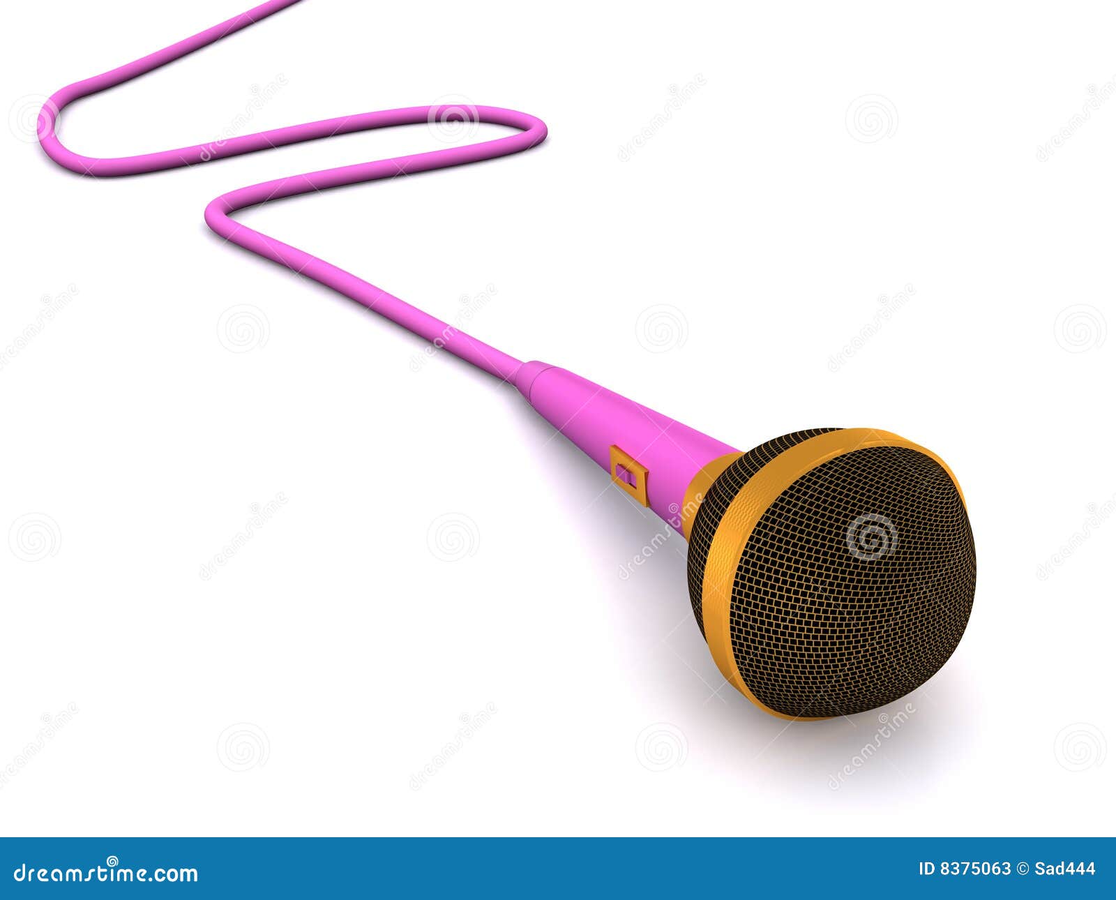 Pink microphone stock image. Image of instrument, pink - 8375063
