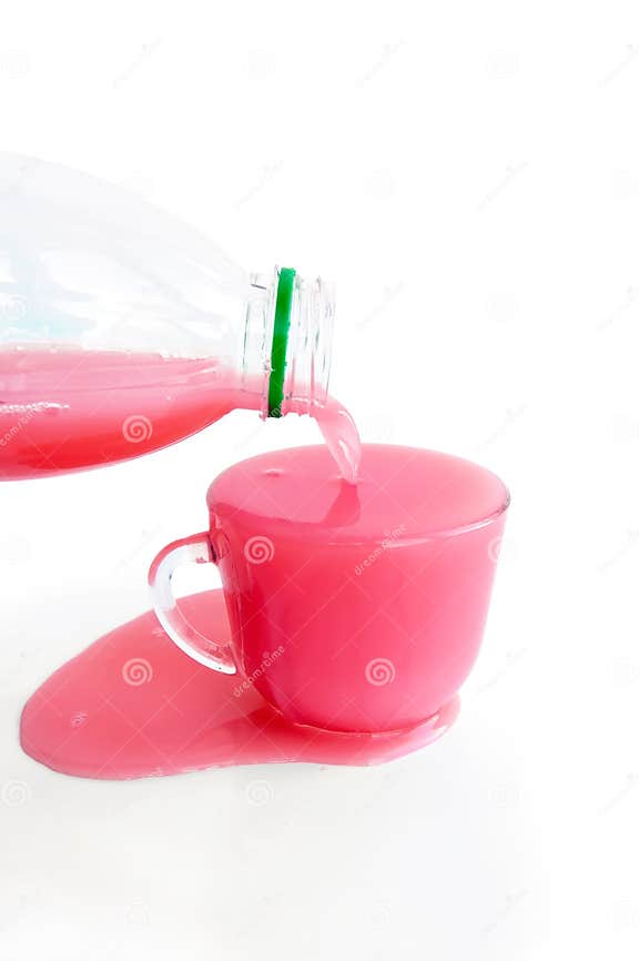 Pink milk drink stock photo. Image of flowing, glass - 15227552