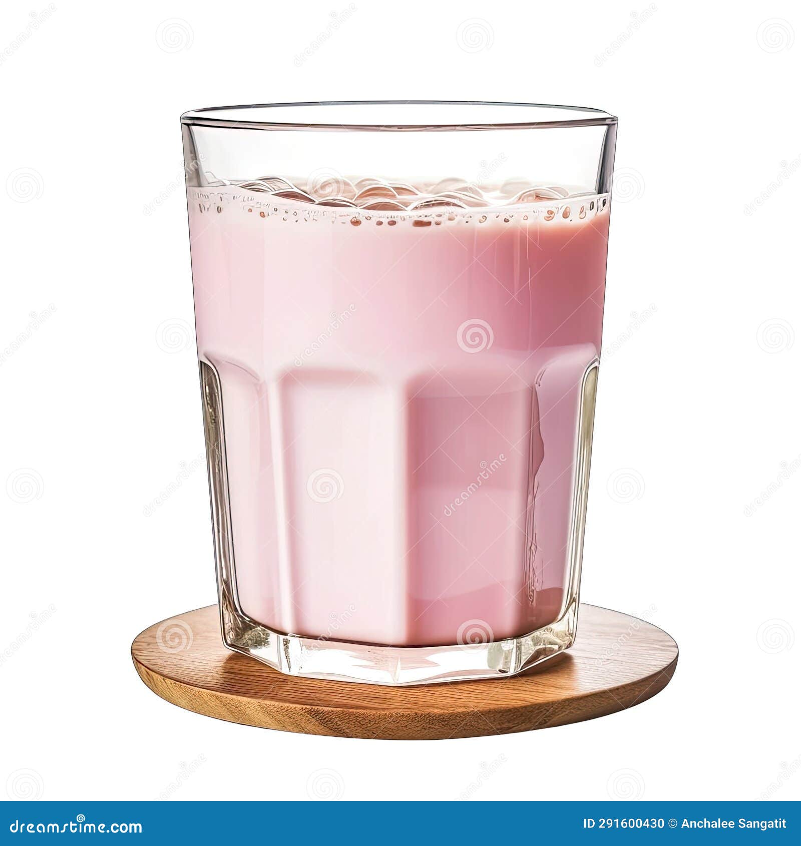 Pink Milk, Sweet Refreshing Isolated on Transparent Background Stock ...