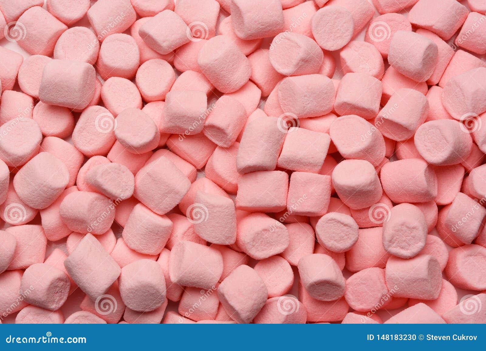 Pink Mini Marshmallows Filling the Frame Stock Photo - Image of angle ...