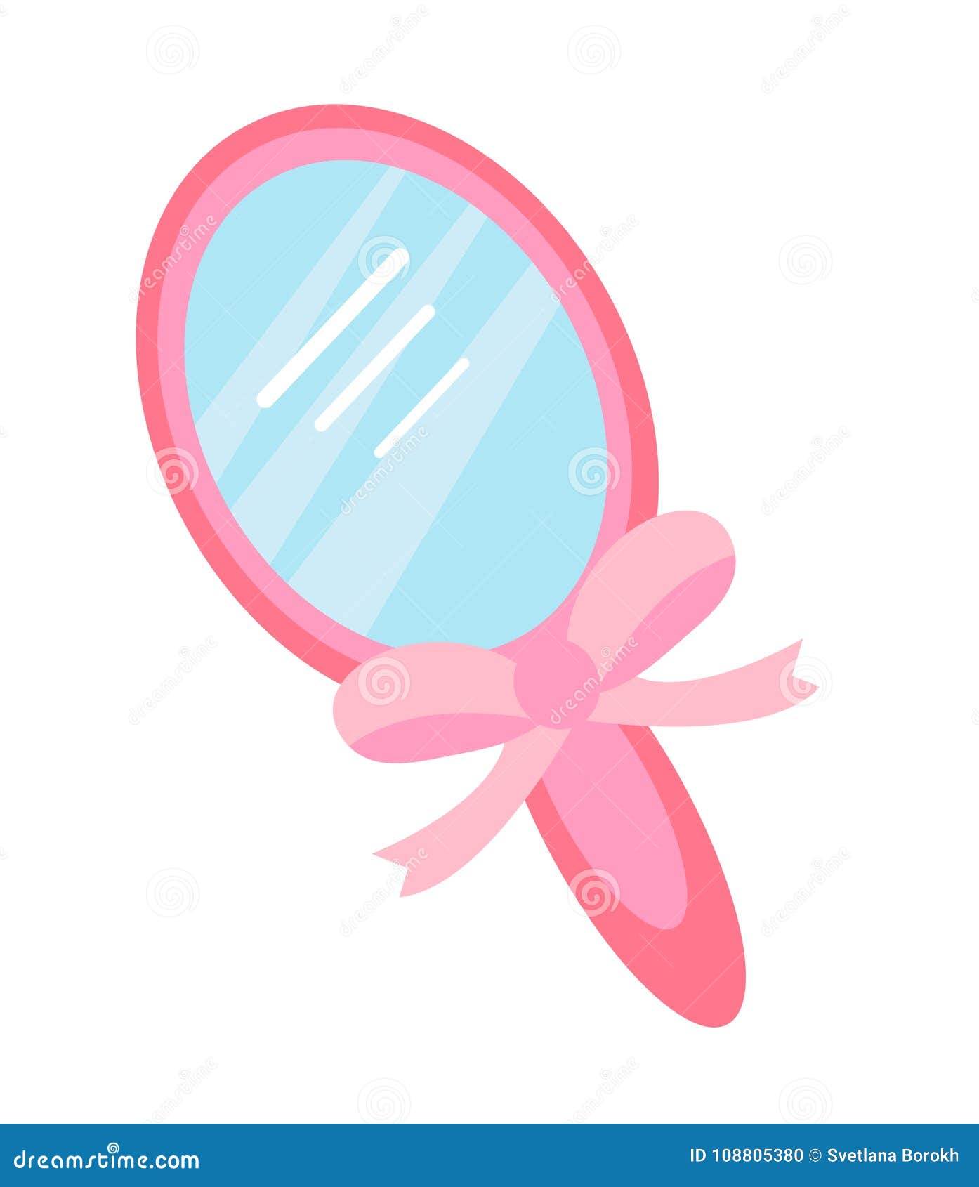 Pink Mirror Icon, Flat, Cartoon Style. Isolated on White Background ... Pink Mirror Icon, Flat, Cartoon Style. Isolated on White Background ...