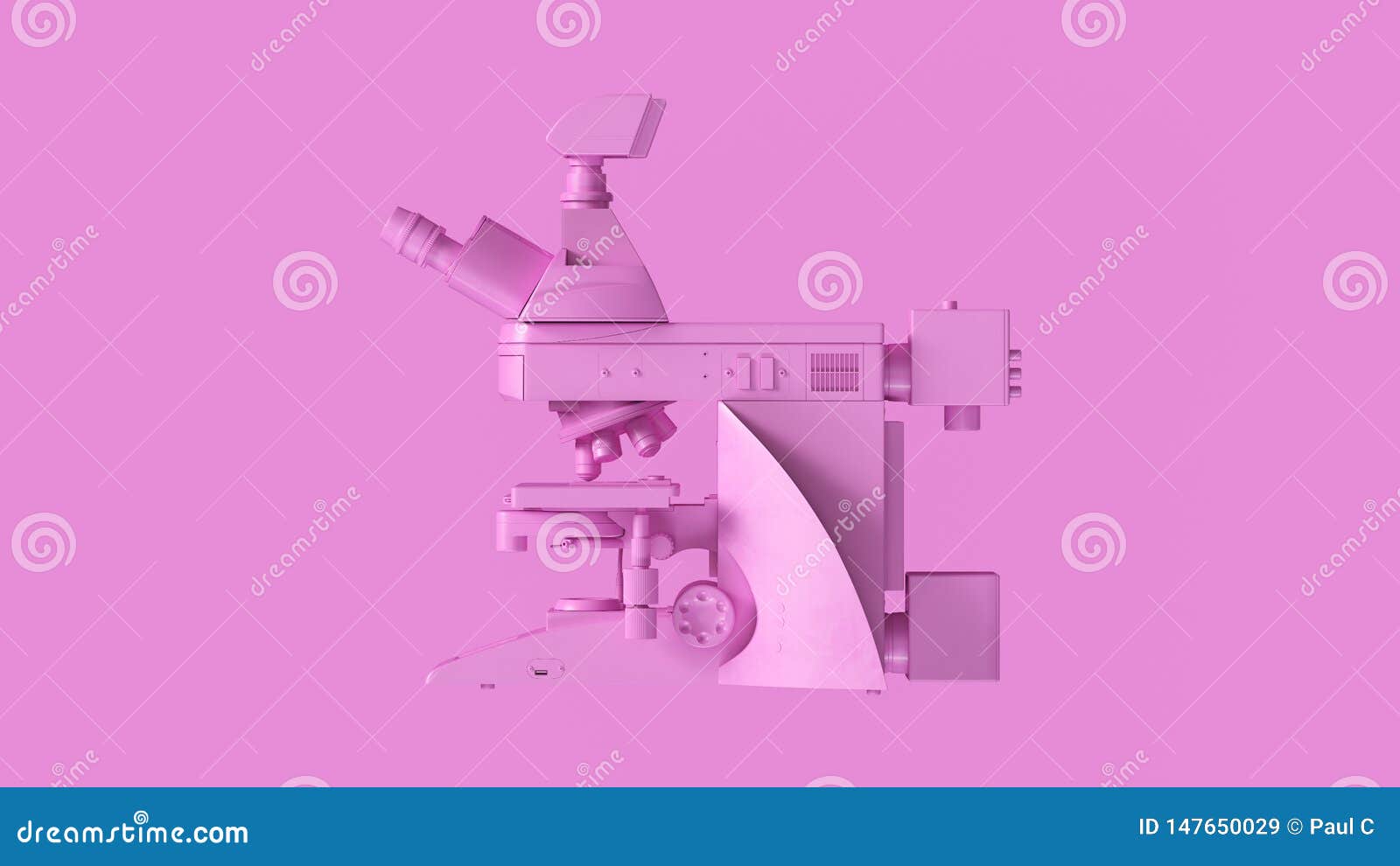 Pink Modern Digital Microscope Stock Illustration - Illustration of ...