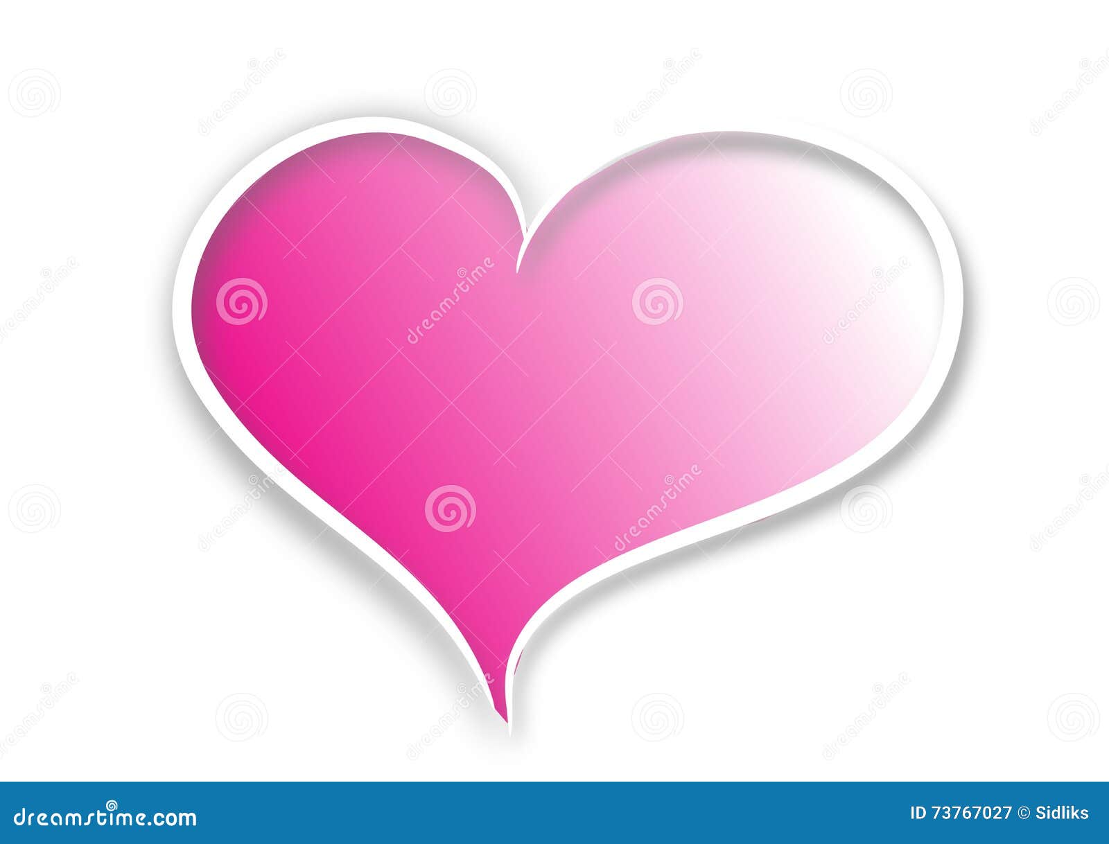 Pink modern heart stock illustration. Illustration of valentine - 73767027