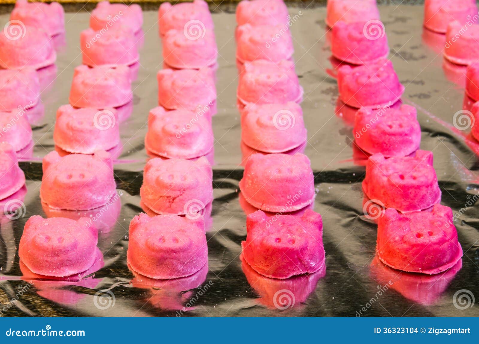 Pink Molded Mint Candies in Rows Stock Photo - Image of food, nutrition ...
