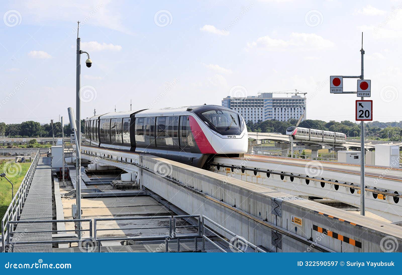 The Pink Monorail Mass Transit System Serving in the Metropolitan ...