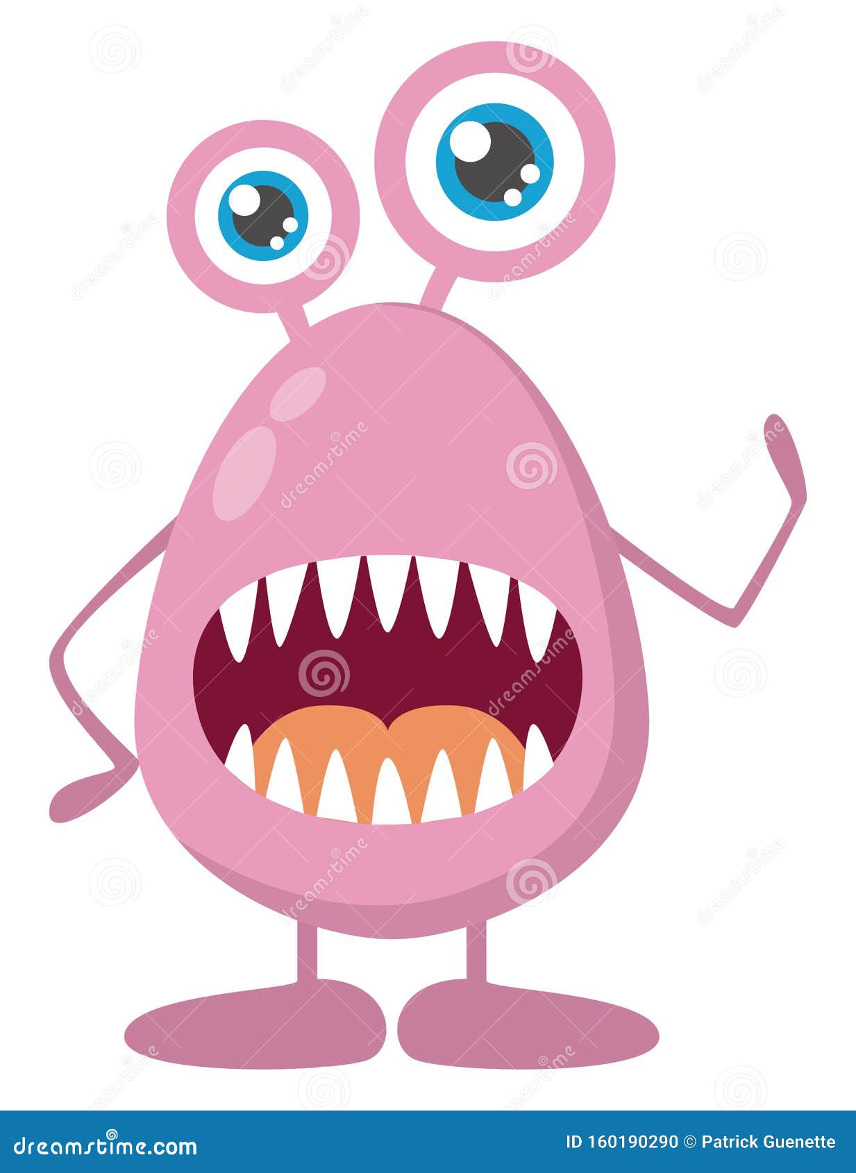 Pink Monster, Illustration, Vector Stock Vector - Illustration of ...